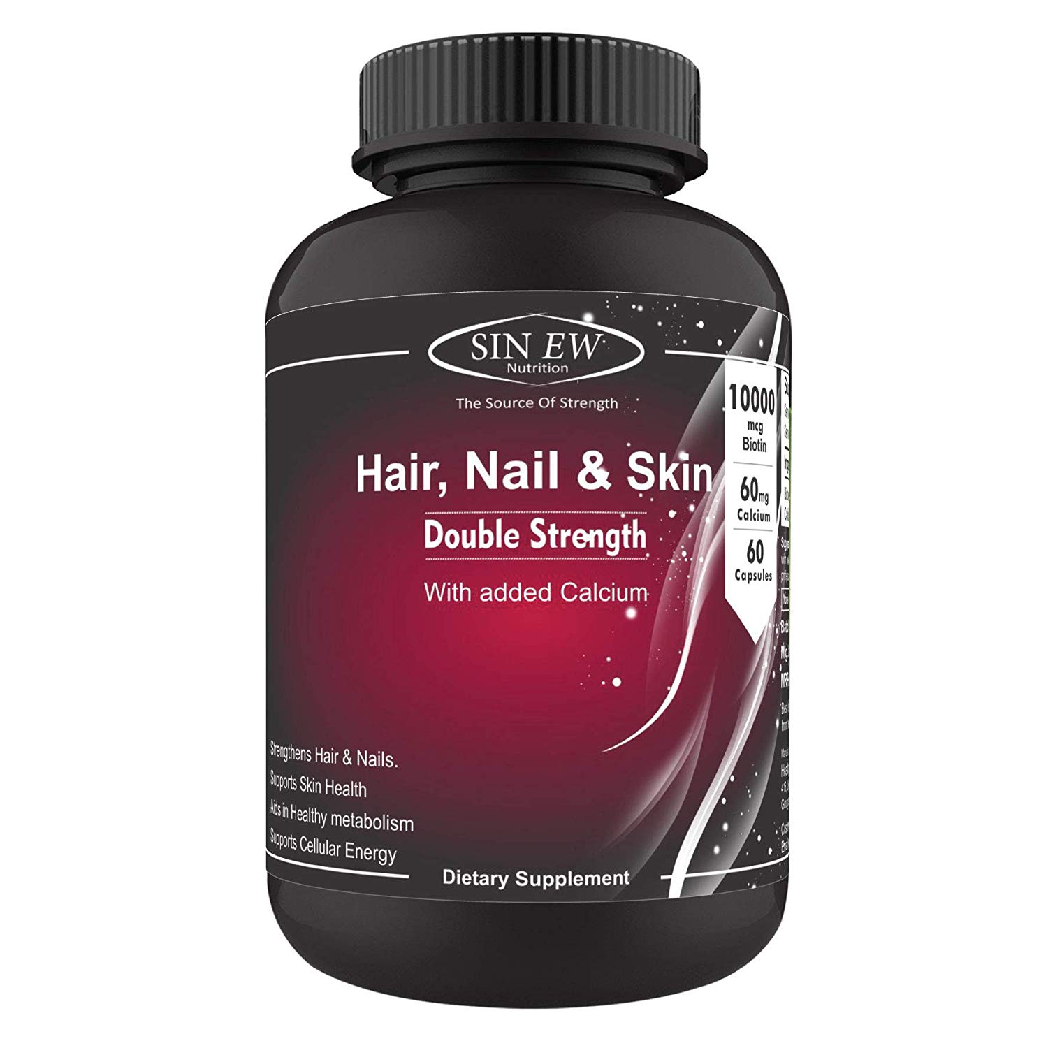 Buy Sinew Nutrition Hair Skin and Nails 10000mcg - 60 Capsules Online ...